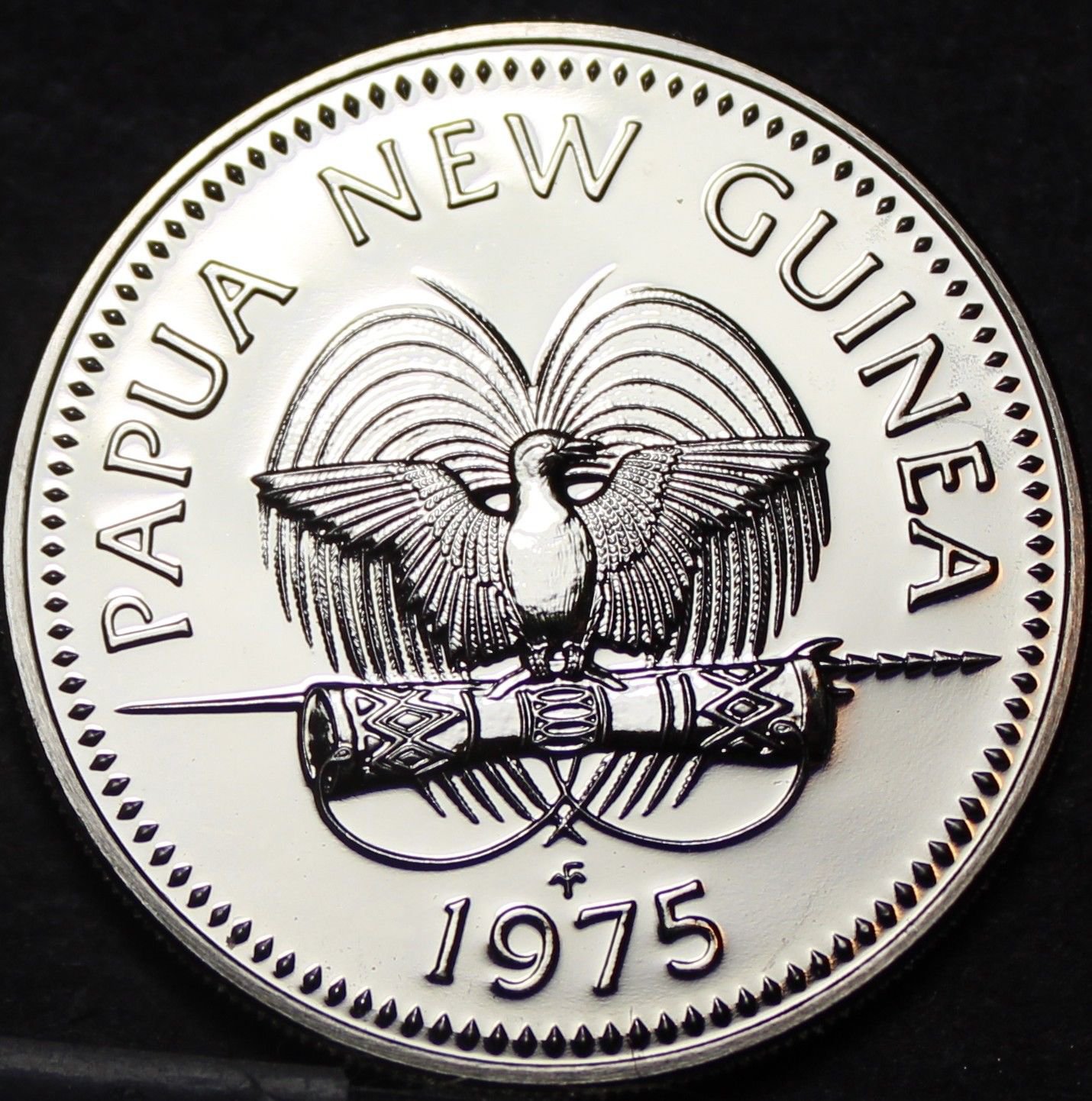 Papua New Guinea 5 Toea, 1975 Gem Unc~RARE 4,134 Minted~Plateless ...