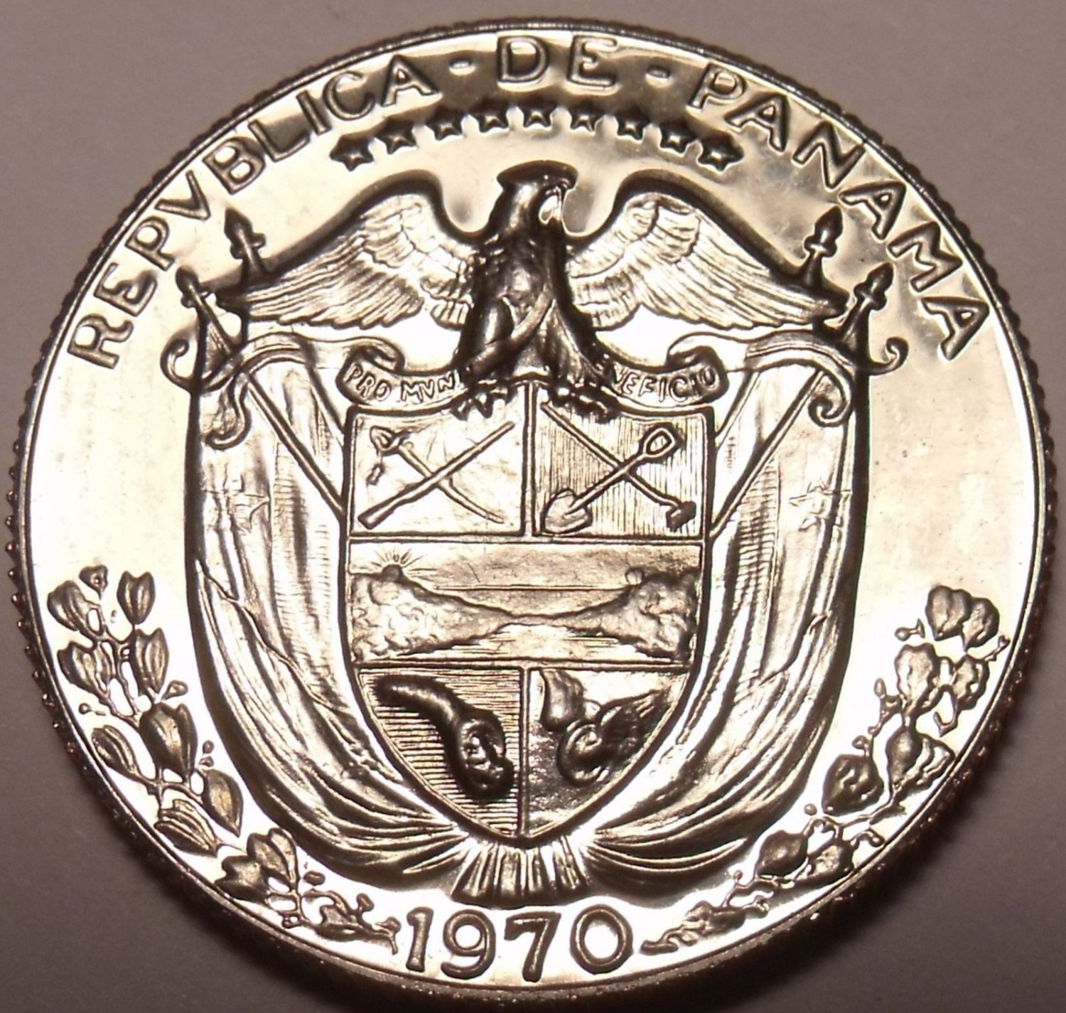 Panama 1/4 Balboa, 1970 RARE PROOF~Only 9,528 Minted~Free Shipping