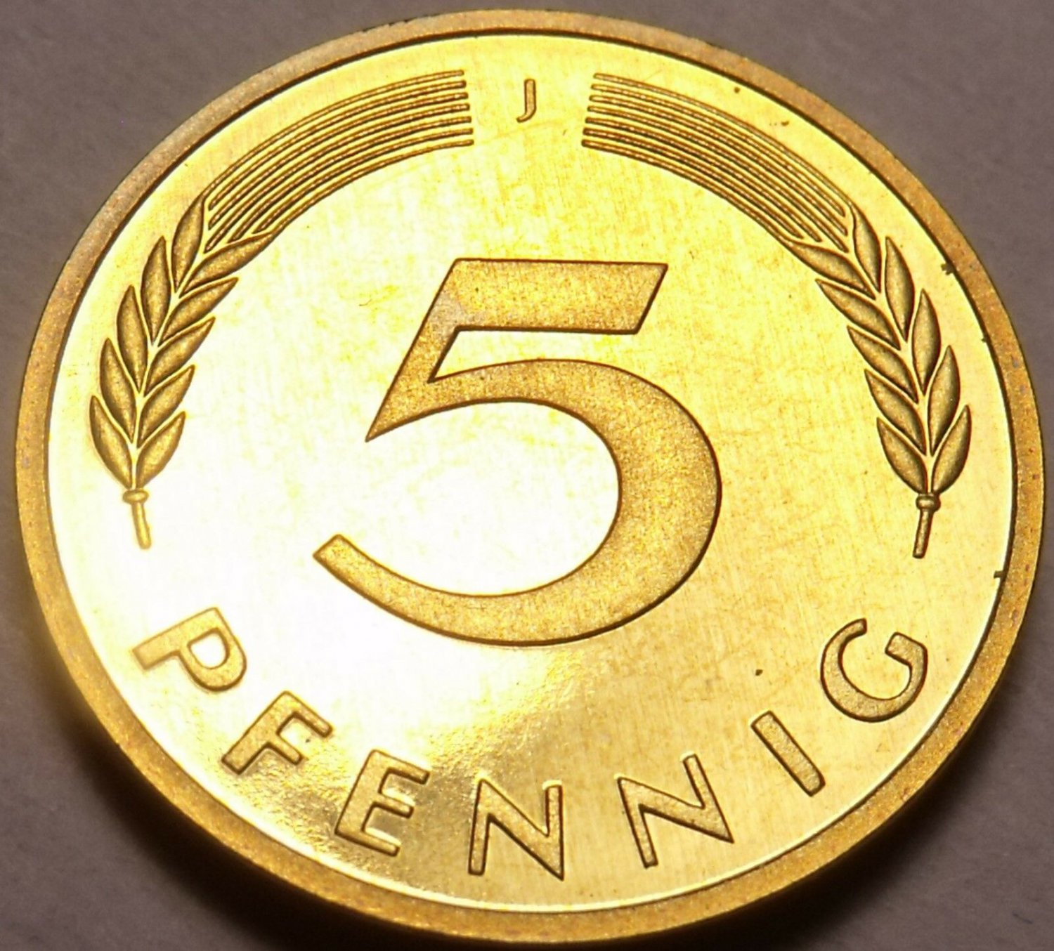 Germany 5 Pfennig, 1984-J Proof~Only 64,000 Minted~Minted In Hamburg ...