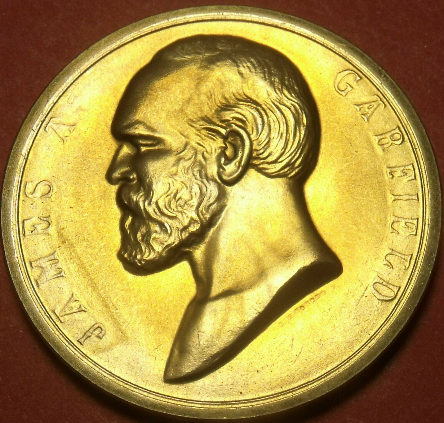 Gem Unc James A Garfield Presidential Bronze Inauguration Medallion ...