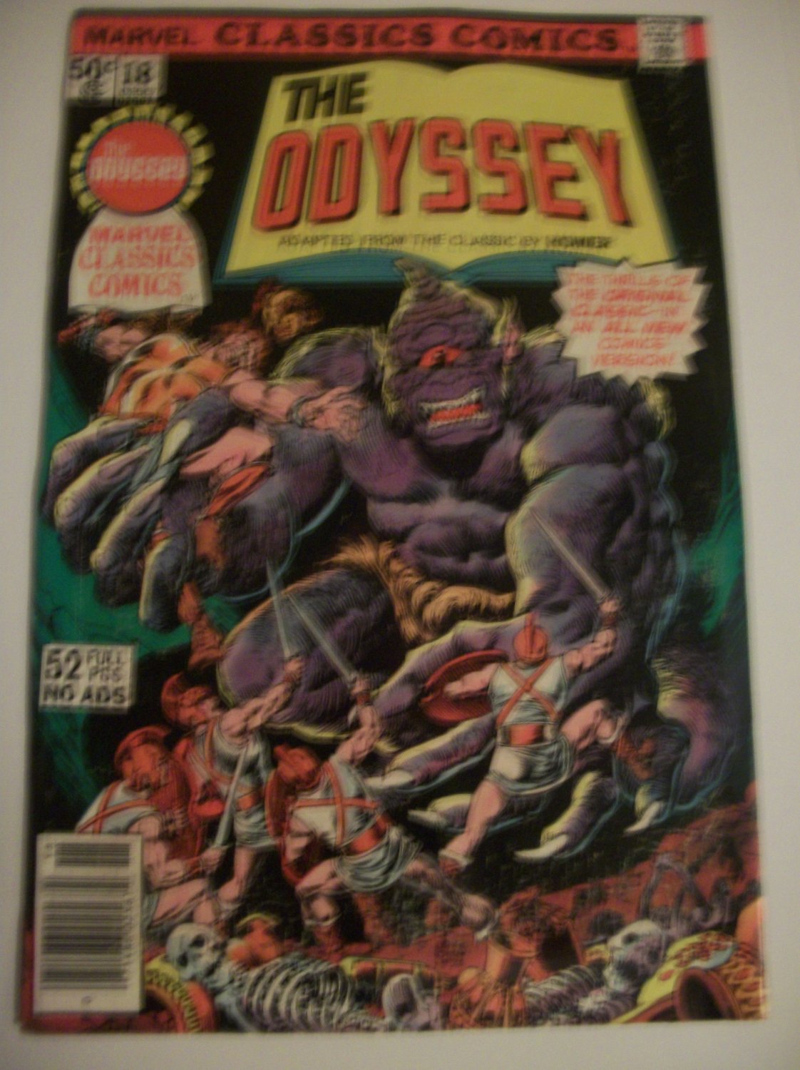 Marvel Classics Comics #18 The Odyssey-Ulysses Iliad Sequel 52 pages no Ads