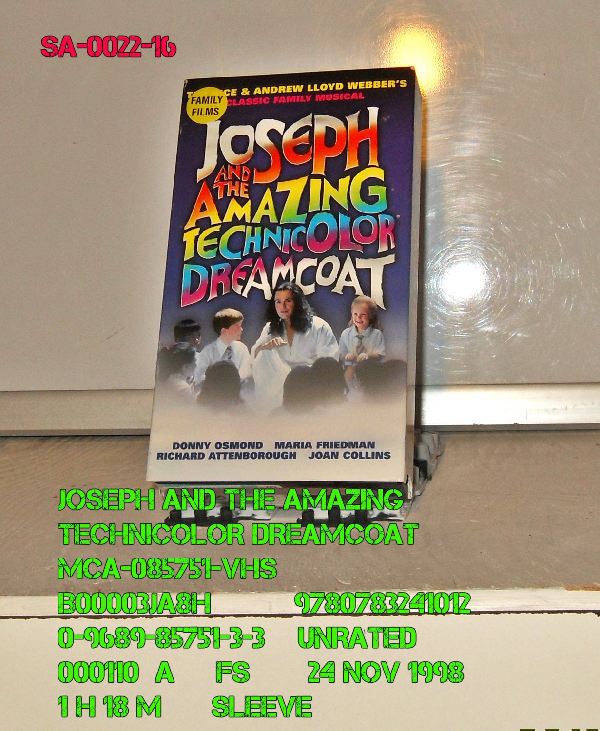 VHS - JOSEPH AND THE AMAZING TECHNICOLOR DREAMCOAT