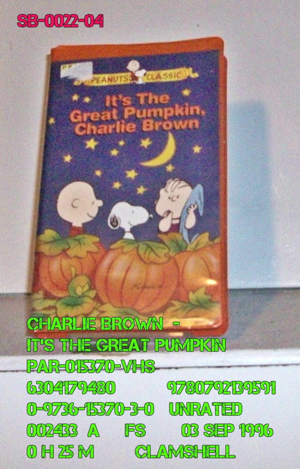 VHS - PEANUT'S - IT'S THE GREAT PUMPKIN, CHARLIE BROWN