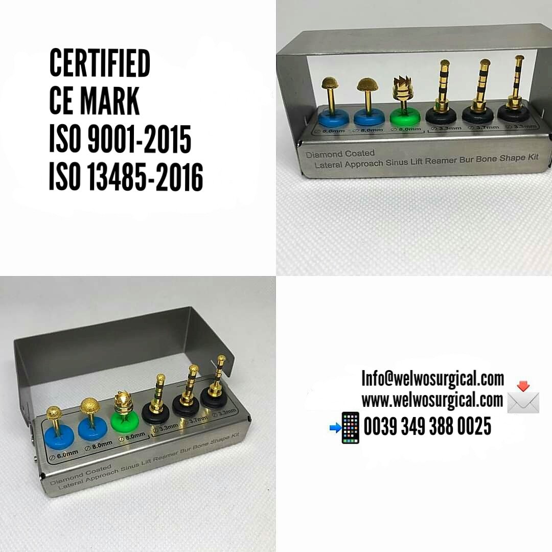 Dental Implant Diamond Golden Lateral Approach Reamer Bur Bone Shape ...