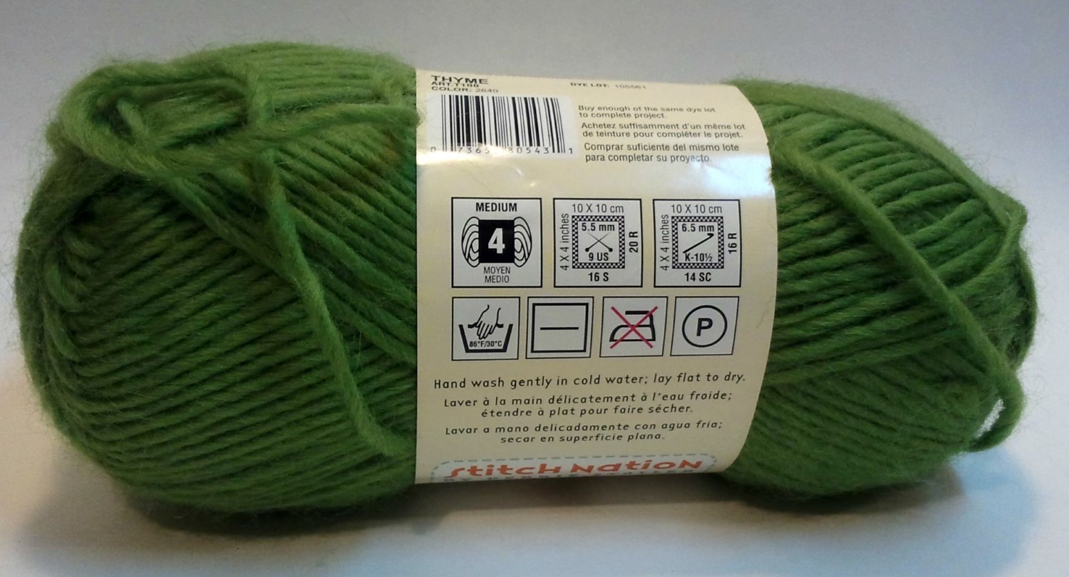 Stitch Nation by Debbie Stoller Full O' Sheep Wool Yarn Thyme 2640 ...