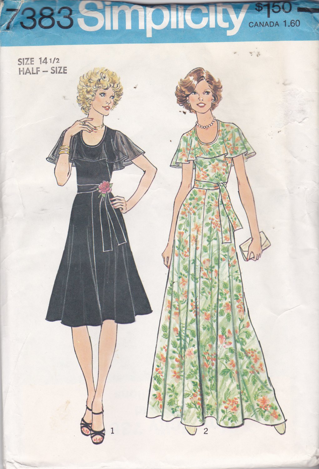 Simplicity 7383 Pattern 14.5 Half bust 37 Uncut Fit & FLare Dress ...