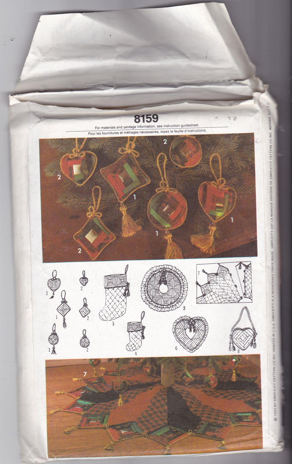 Simplicity Crafts 8159 Pattern Uncut Christmas Holiday Home Decor ...