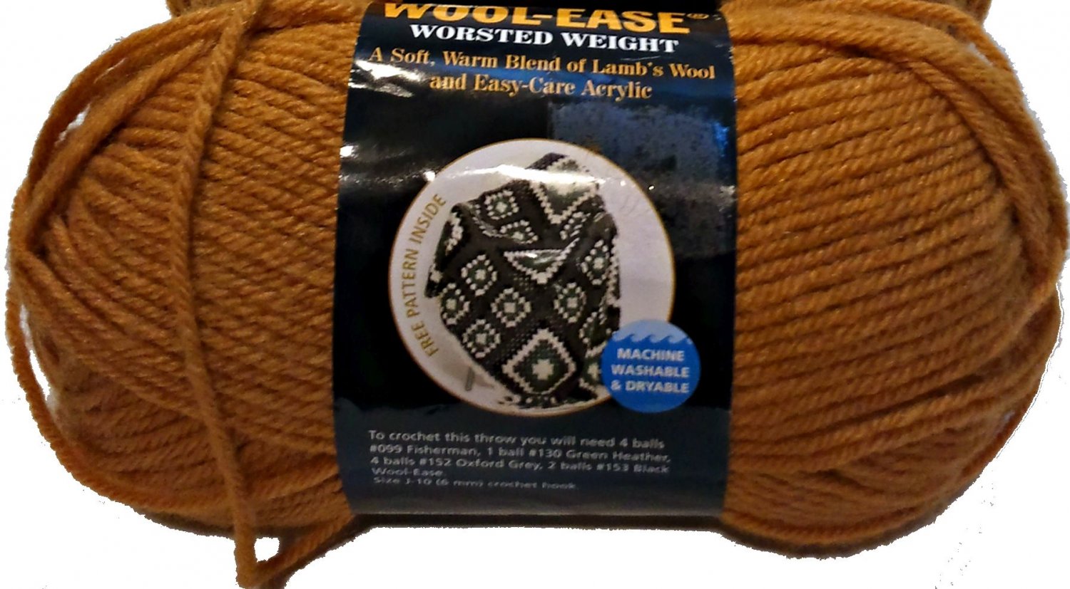 Lion Wool-Ease Worsted 4 Yarn Sienna 122 Orange Rust 3 oz. 197 yards