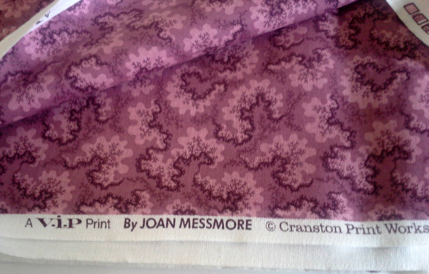 VIP Cranston Joan Messmore Cotton Quilting Fabric 1.75 y Pink Dark Red