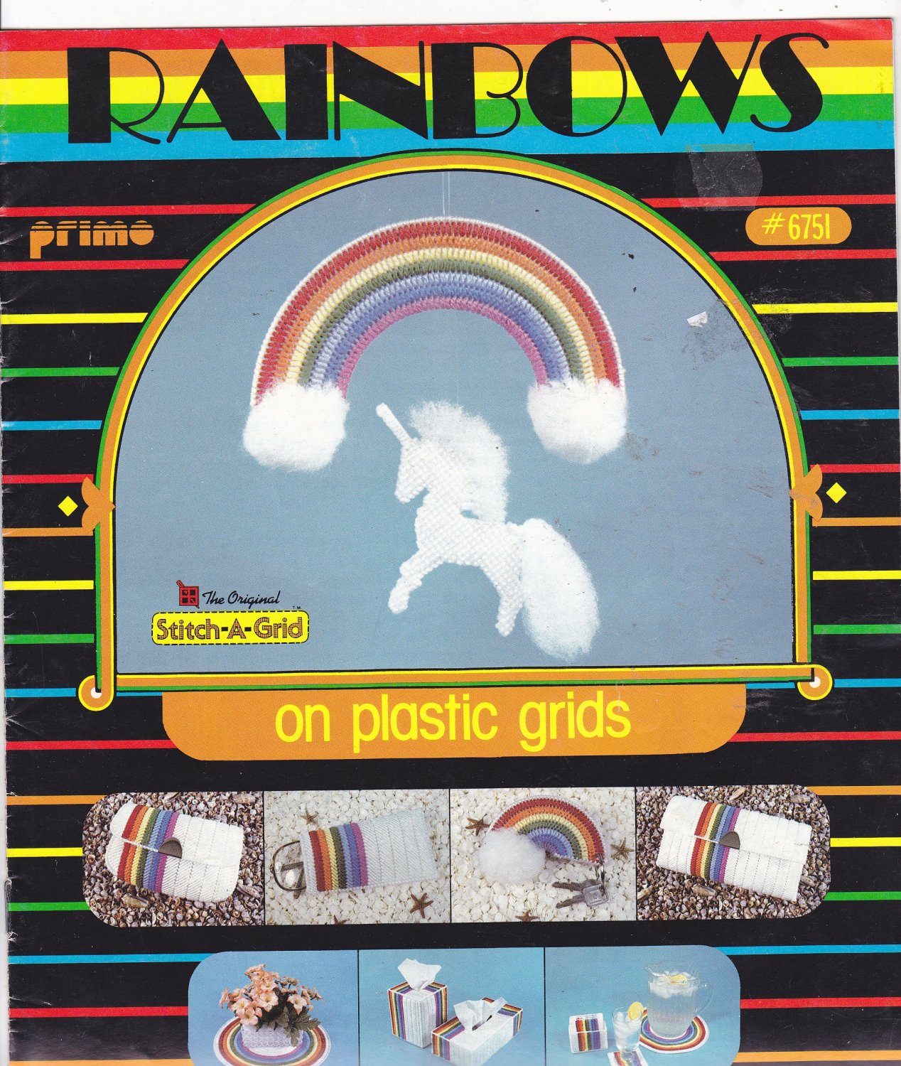 Rainbows on Plastic Grids - Plastic Canvas pattern booklet