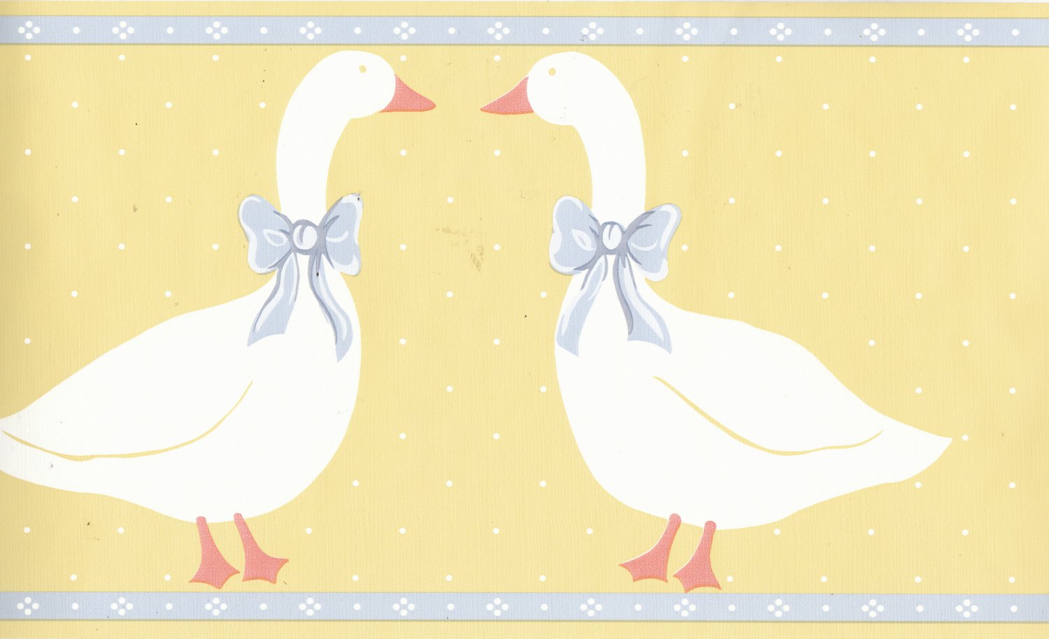 Vintage Goose Geese with Bow Wallpaper Border 6.75 inches x 4.5 yards ...