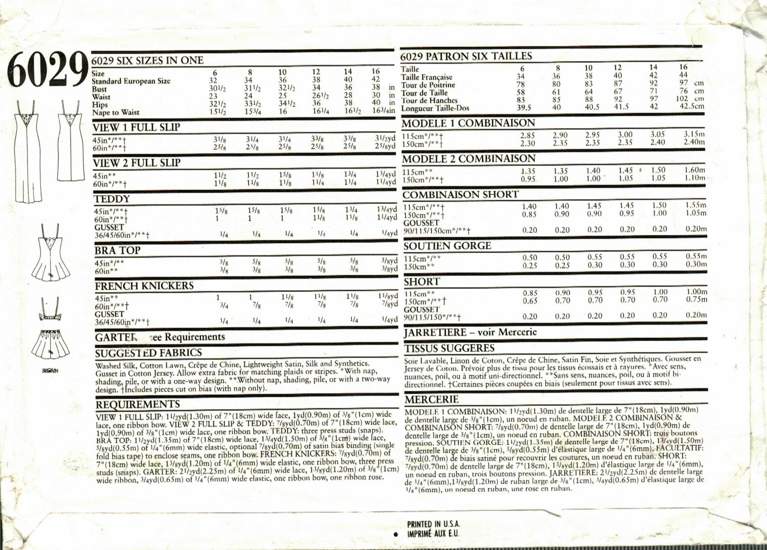 Simplicity New Look 6029 Pattern uncut 6 8 10 12 14 16 Slip Teddy ...