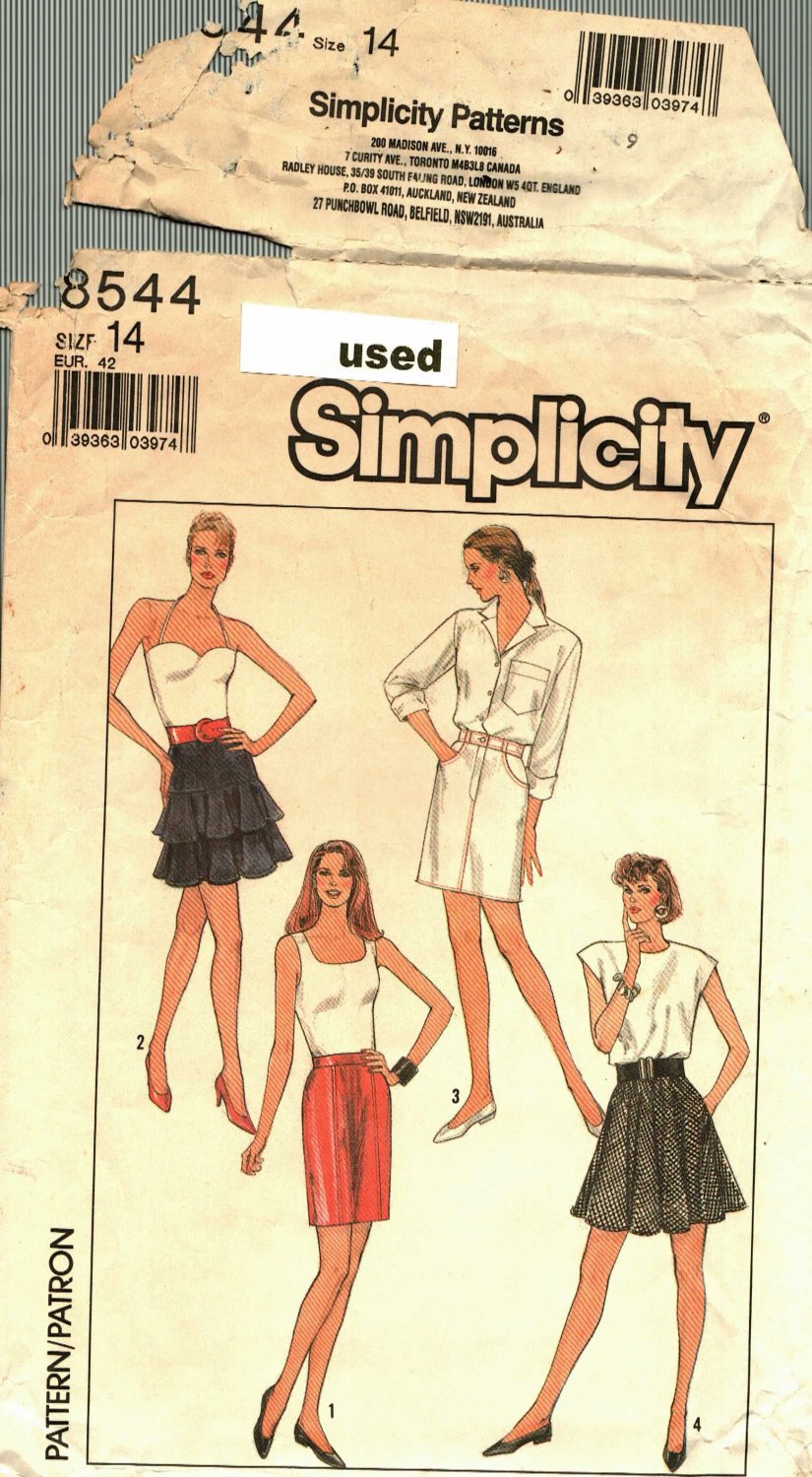 Simplicity 8544 size 14 Skirts, may be missing pieces