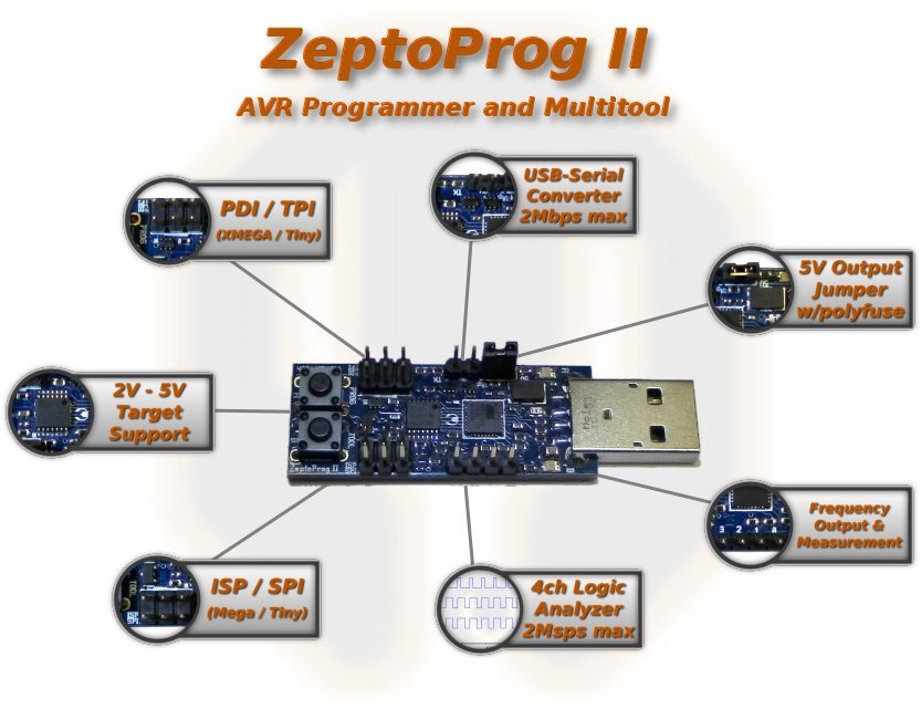 AVRISP mkII compat AVR programmer USB serial logic analyzer ISP PDI TPI ...