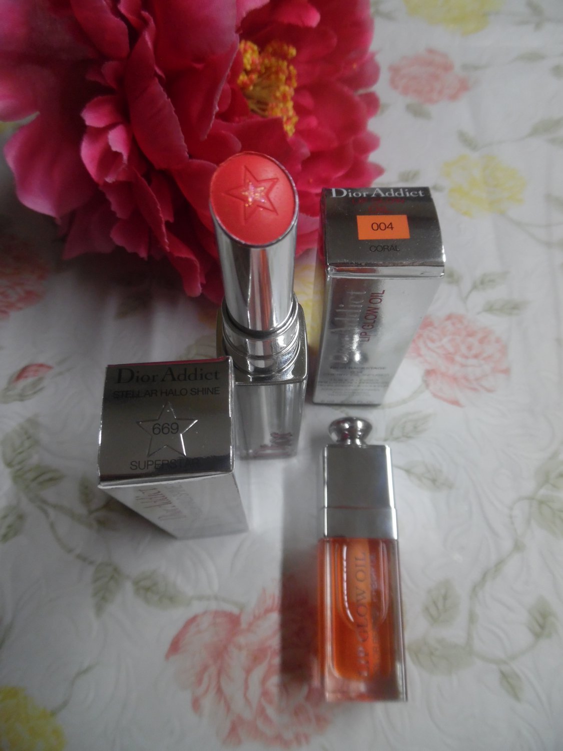 DIOR Dior Addict Stellar Halo Shine Lipstick 669 Superstar & Lip Glow ...