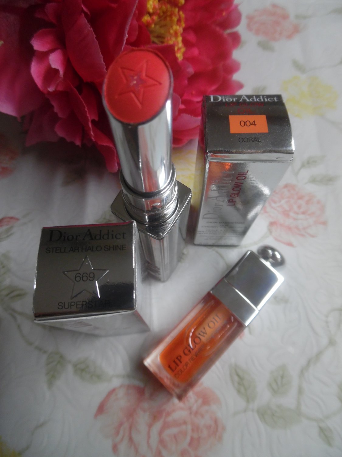 DIOR Dior Addict Stellar Halo Shine Lipstick 669 Superstar & Lip Glow ...