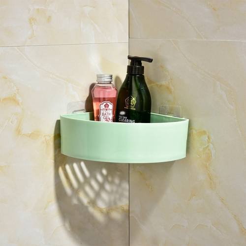 Shower Caddy Basket Plastic Shower Corner Caddy Self Adhesive Bathroom ...