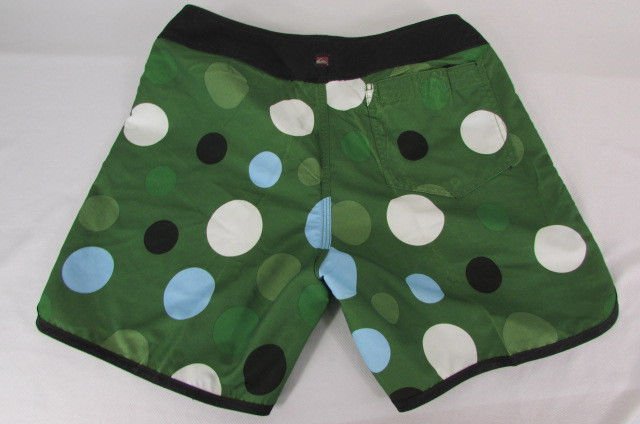 New Swimsuit Boxers Quicksilver Shorts Pool Men Green Polka Dots ...
