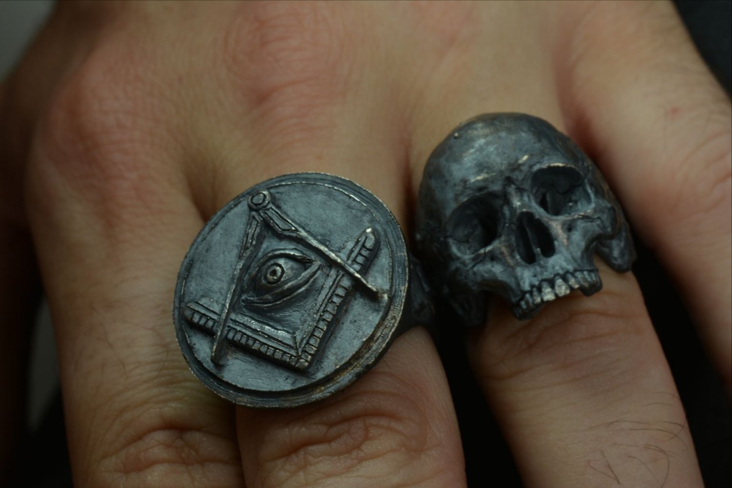 lluminati Silver Sterling .925 Illuminati Masonic Ring Knights Templar