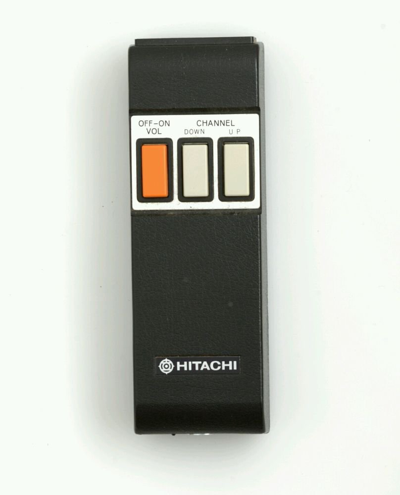 Hitachi 3 button vintage TV remote control television Japan -- Only one