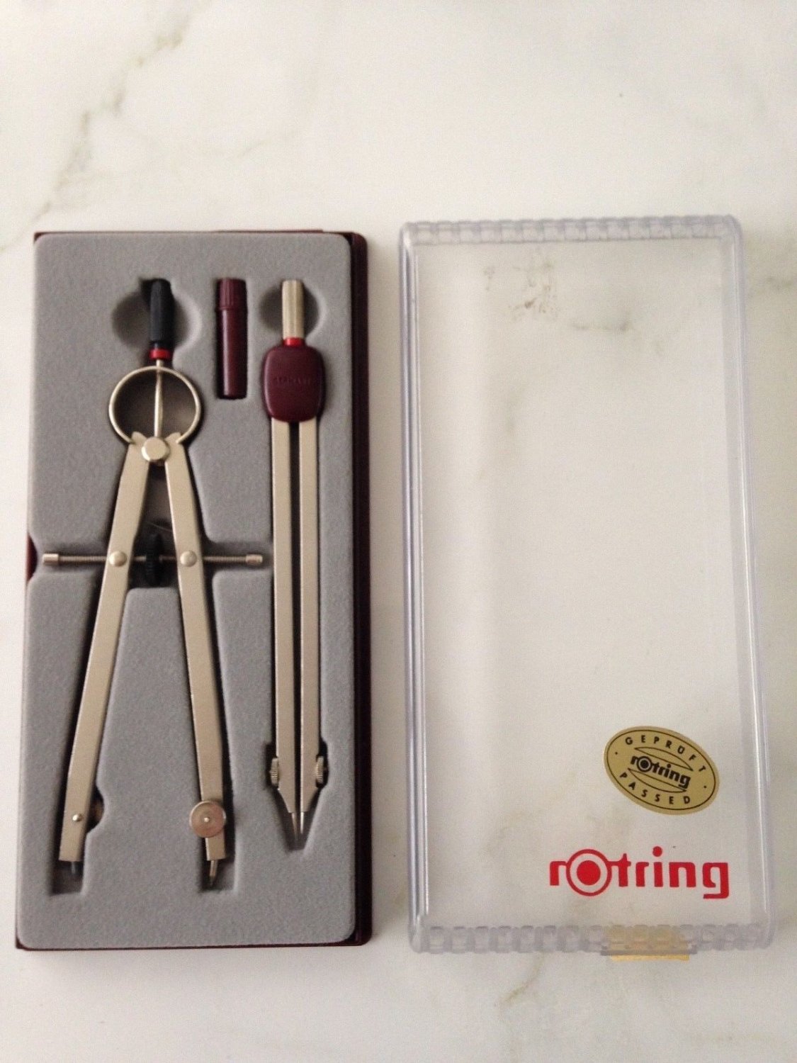 Rotring Compass Drafting Tool Set Made West Germany Original Box 3 ...