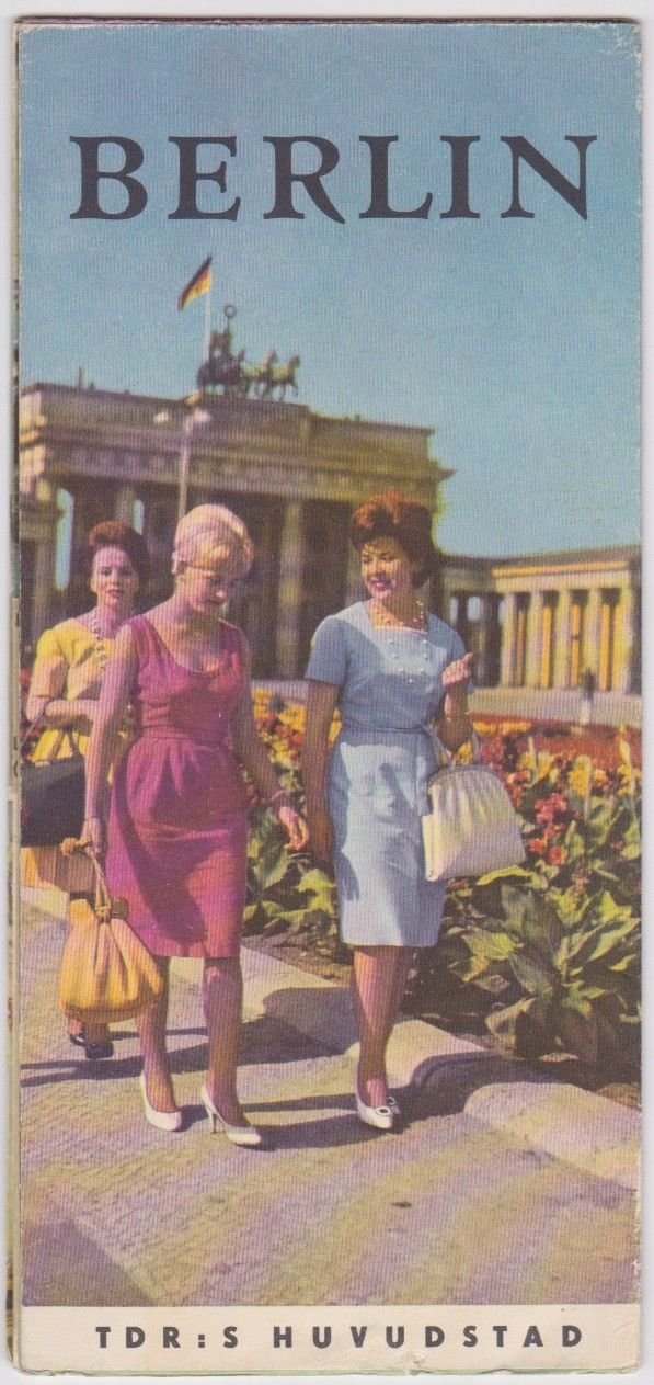 1960 BERLIN Germany Brochure & Map with photos 22" x 16" Color