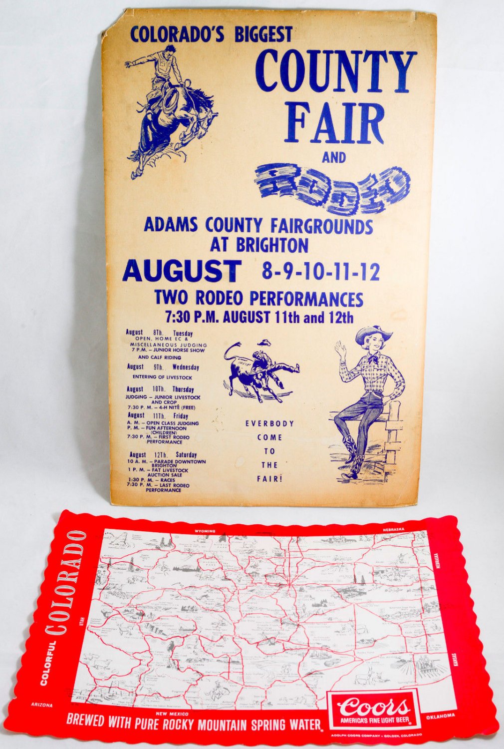 Colorado County Fair & Rodeo Poster Adams Fairgrounds AND COORS ...
