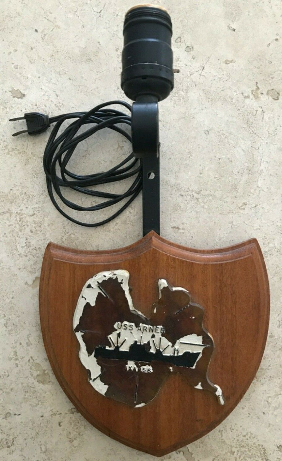 USS ARNEB AKA 56 Wooden Plaque & Light Guantanamo Nov. 1963 USS Holland ...