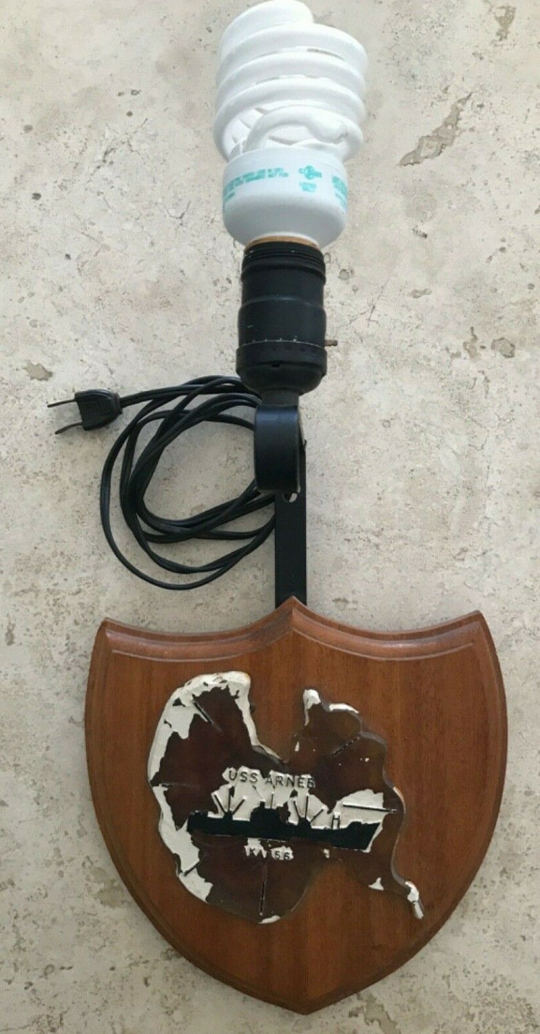 USS ARNEB AKA 56 Wooden Plaque & Light Guantanamo Nov. 1963 USS Holland ...