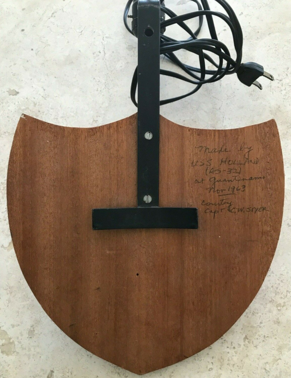 USS ARNEB AKA 56 Wooden Plaque & Light Guantanamo Nov. 1963 USS Holland ...