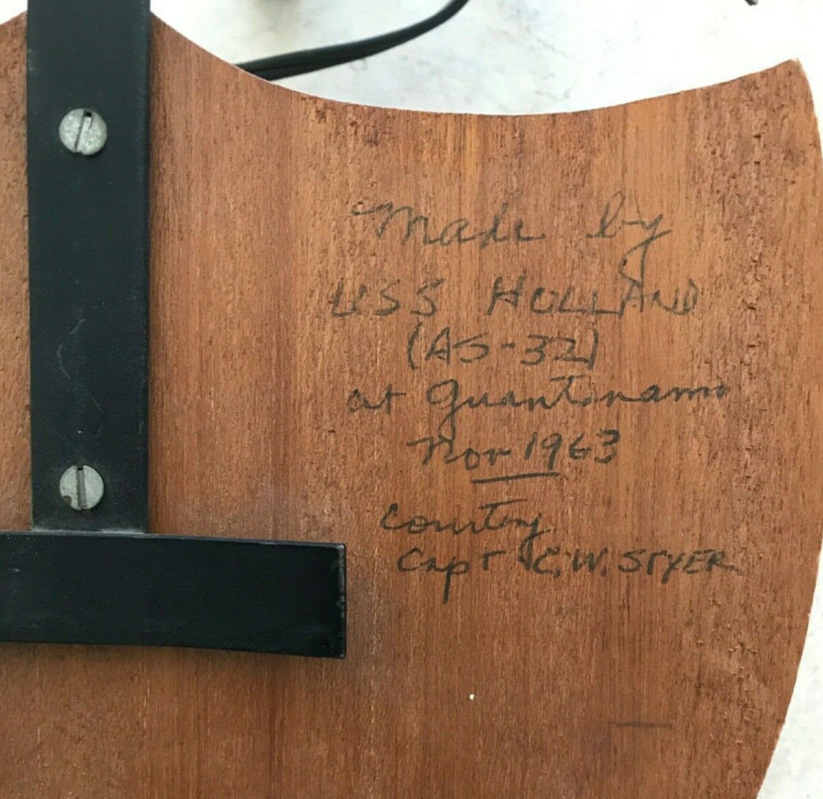 USS ARNEB AKA 56 Wooden Plaque & Light Guantanamo Nov. 1963 USS Holland ...