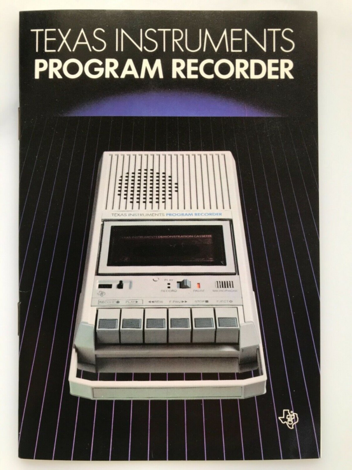 1982 Texas Instruments TI Cassette Tape Program Recorder PHP2700 MANUAL ...