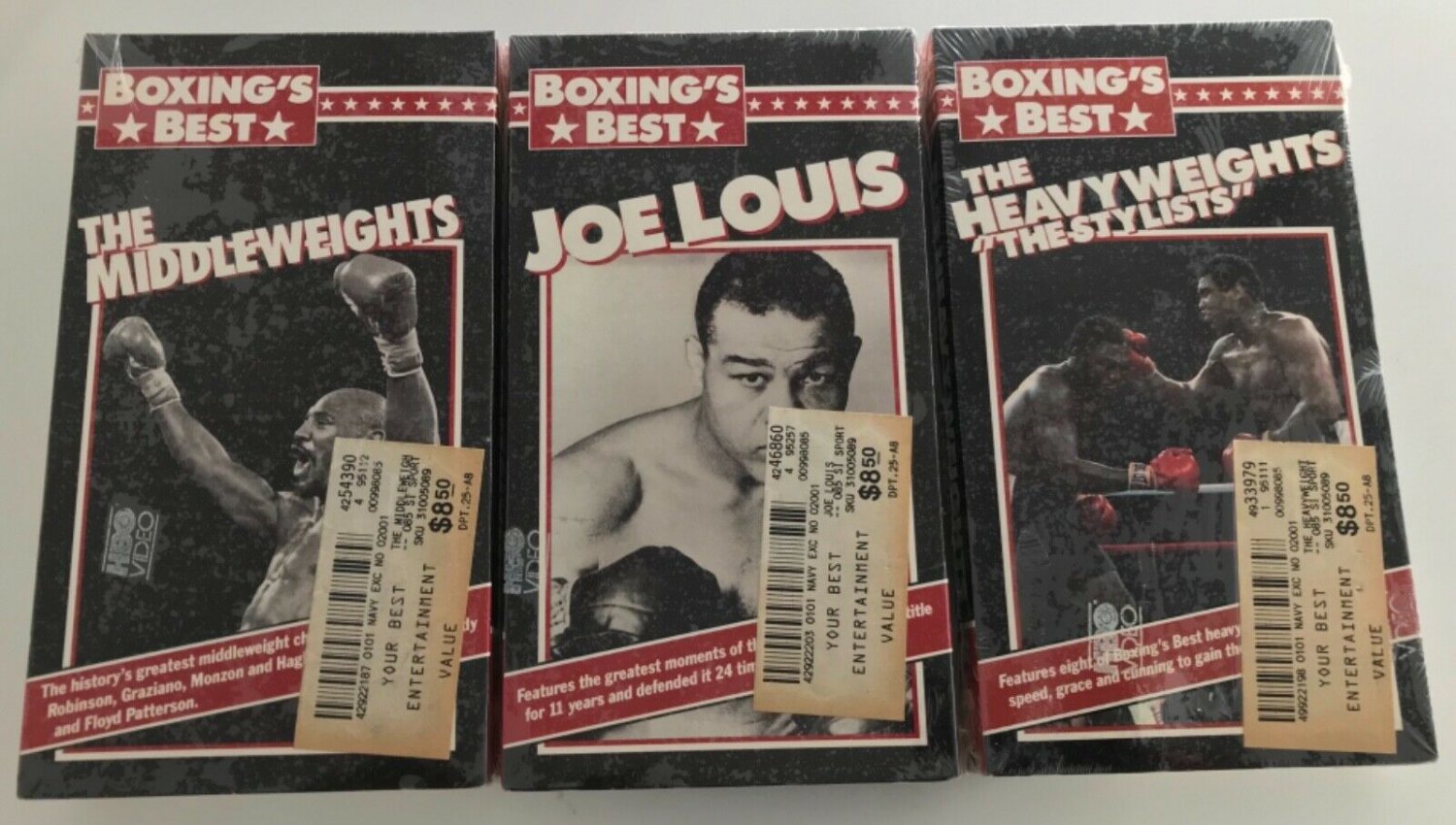 VHS Sealed Lot Of 3 HBO Boxing’s Best Joe Louis, Heavyweights ...