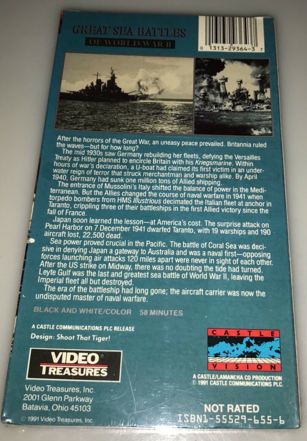 Great Sea Battles of World War VHS Sealed Tape U.S. Navy New Old Stock USN