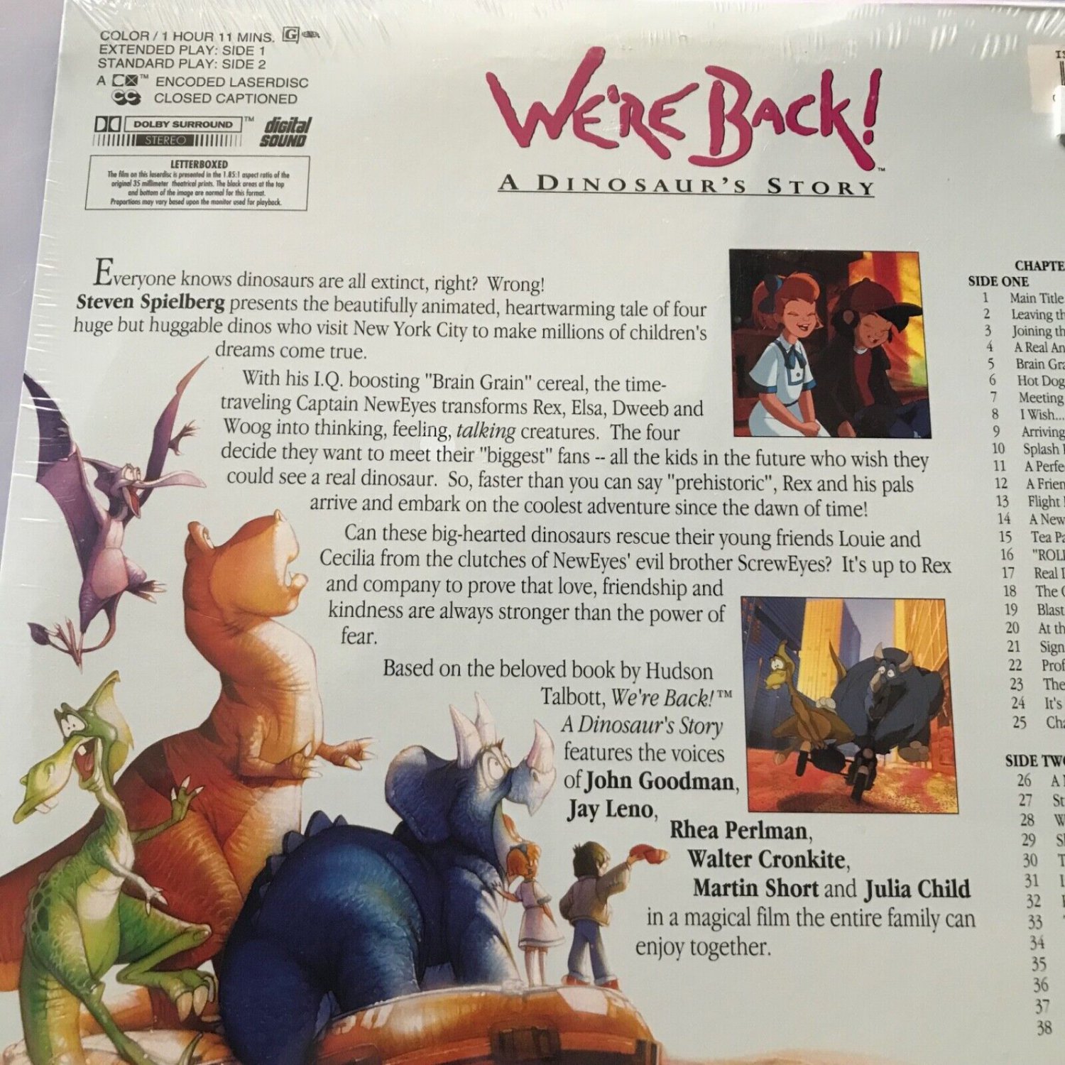 We're Back! A Dinosaur's Story NEW SEALED Laserdisc, 1994, Letterboxed ...