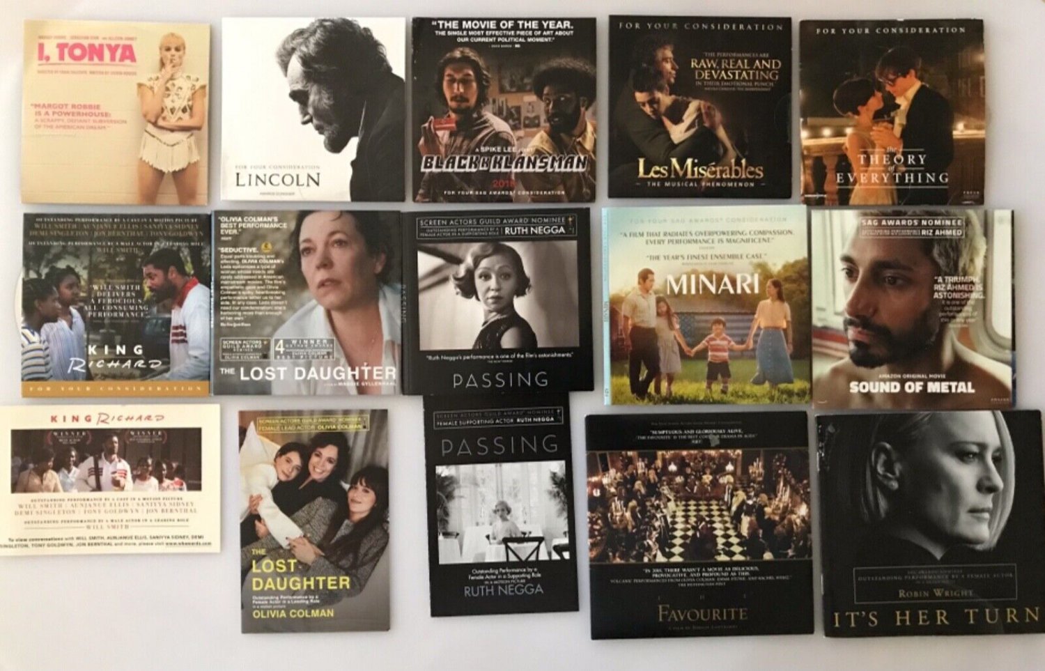 FYC For Your Consideration DVD Lot of 20 Movies 2007-2017 Lincoln, I, Tonya