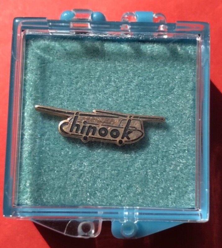 Boeing Ctc 1/10 10k Gold CH47D Chinook Helicopter Pin vintage NOS CH-47 Boeing Ctc 1/10 10k Gold CH47D Chinook Helicopter Pin vintage NOS CH-47