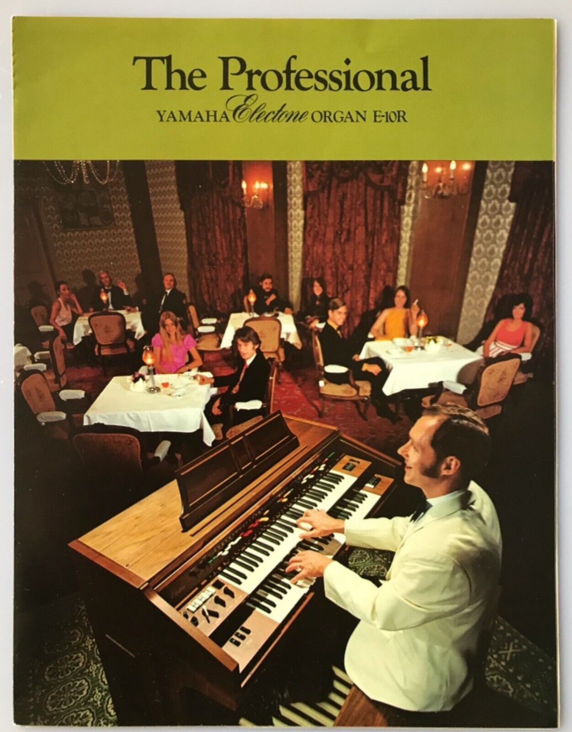 Yamaha The Professional Electone Organ E-10R keyboard brochure 1970s Japan