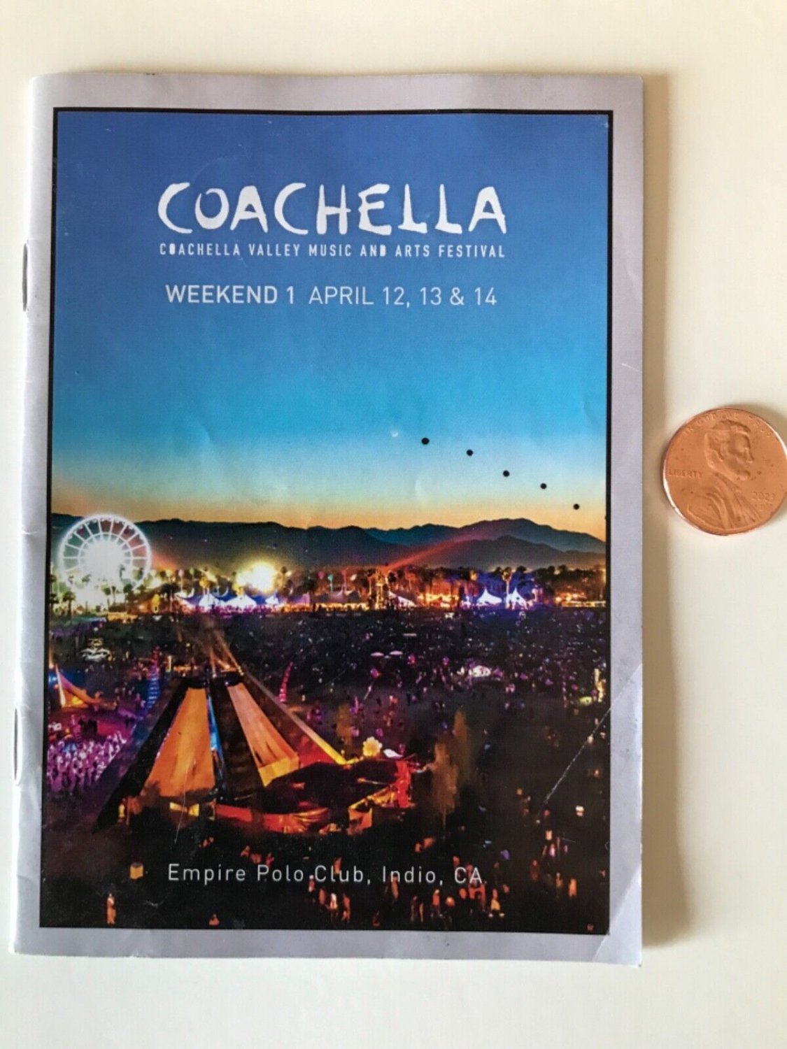 2013 Coachella Official Program Pocket Guide Map Weekend 1 Indio April ...