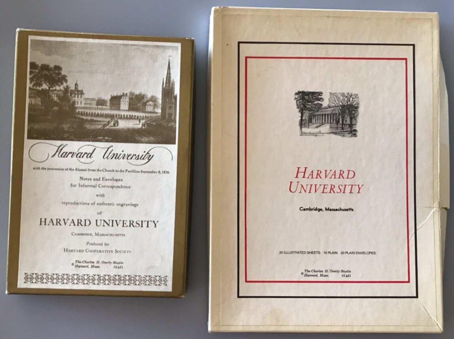 Harvard University Charles H. Overly Studio Illustrated Sheets Notes ...
