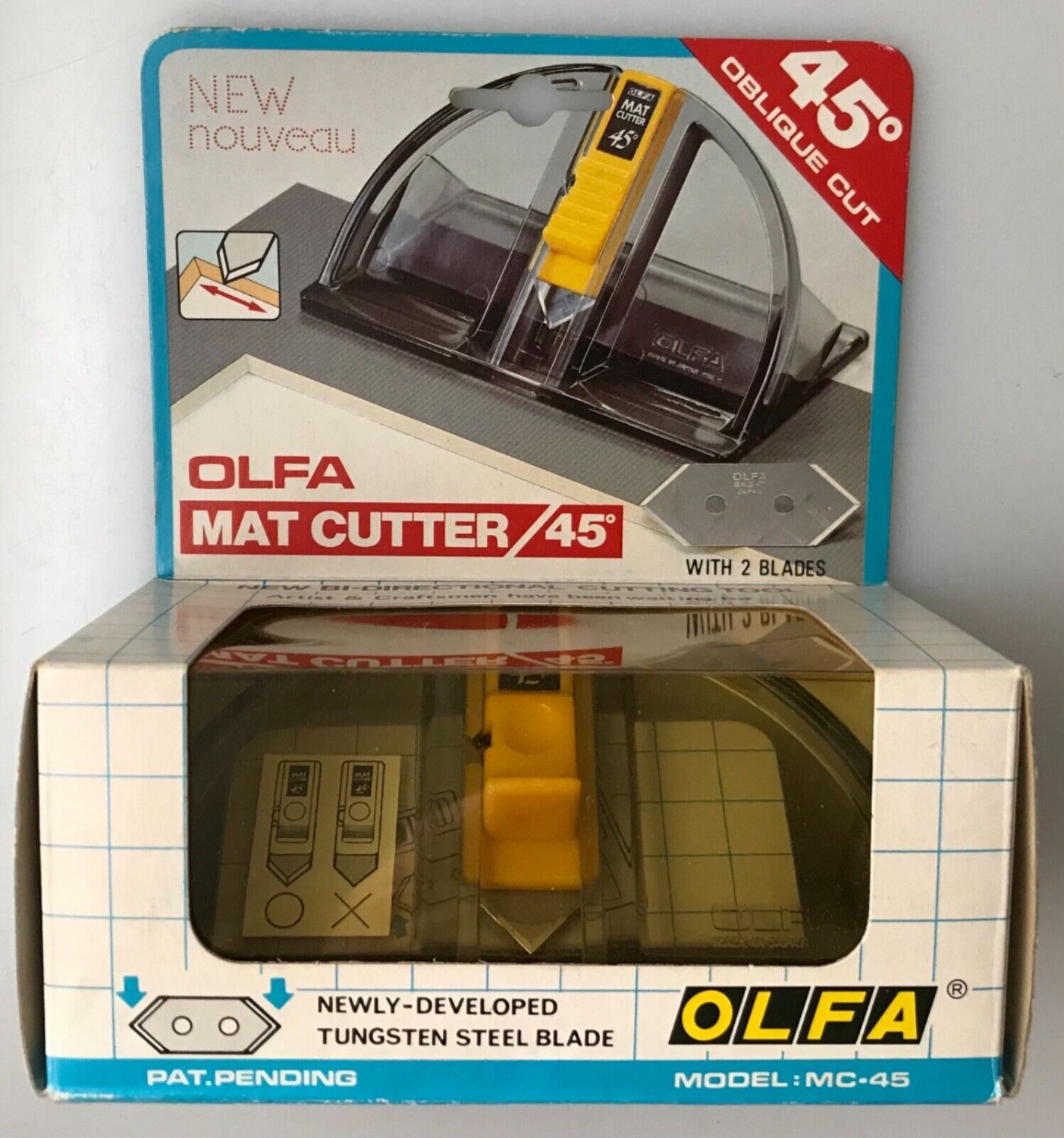 Olfa Mat Cutter MC-45 Oblique Cut 45° Non-Slip New in box Made in Japan