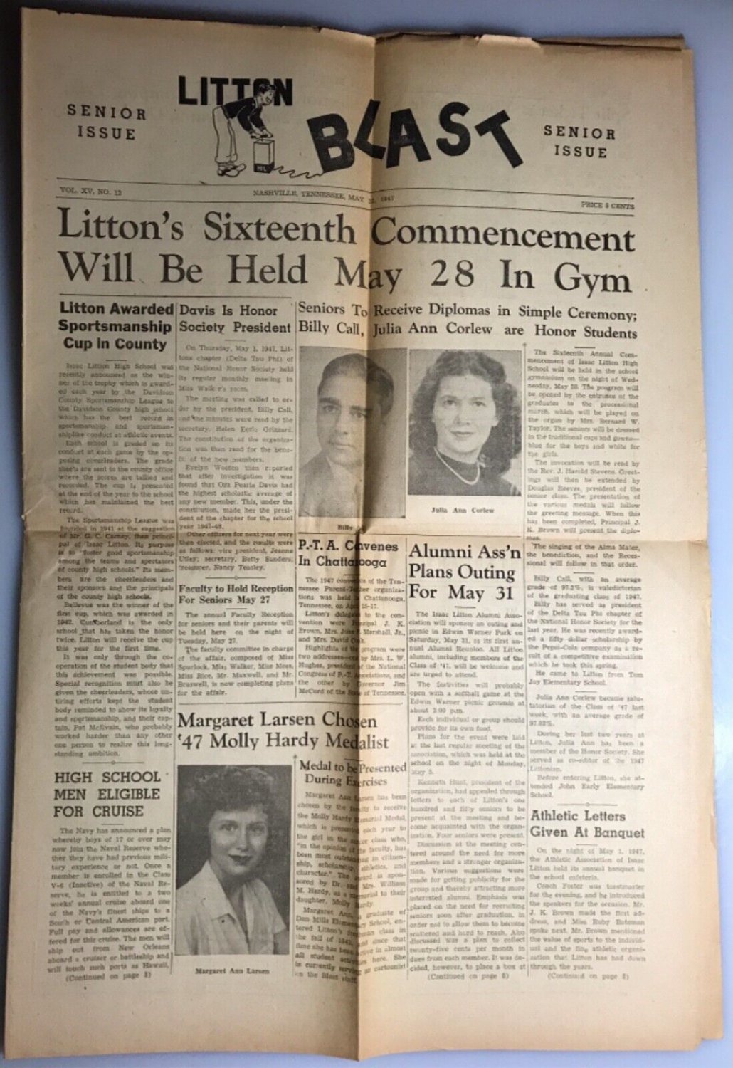 1947 ISAAC LITTON HIGH SCHOOL YEARBOOK NASHVILLE, TENNESSEE LITTONIAN ...