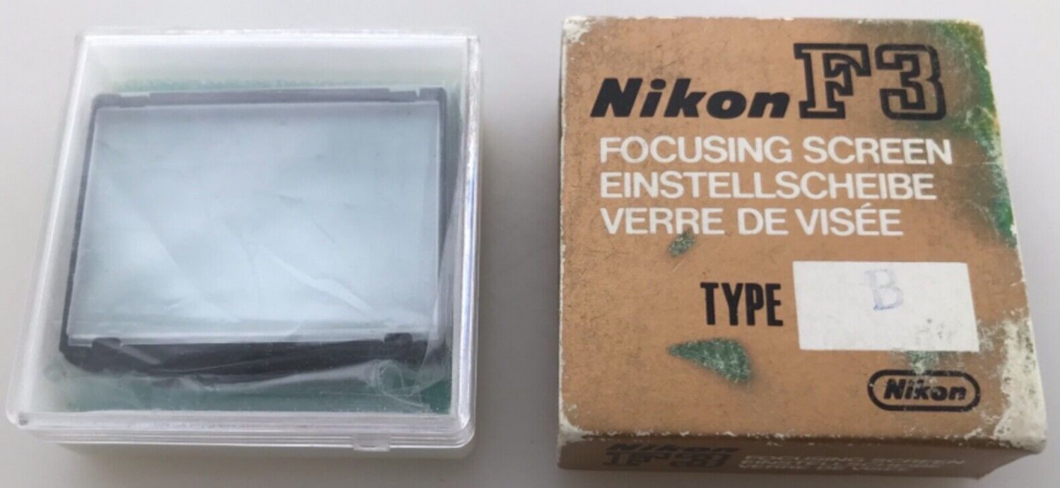 NOS Nikon Focusing Screen Type B For F3 Camera Made in Japan vintage new