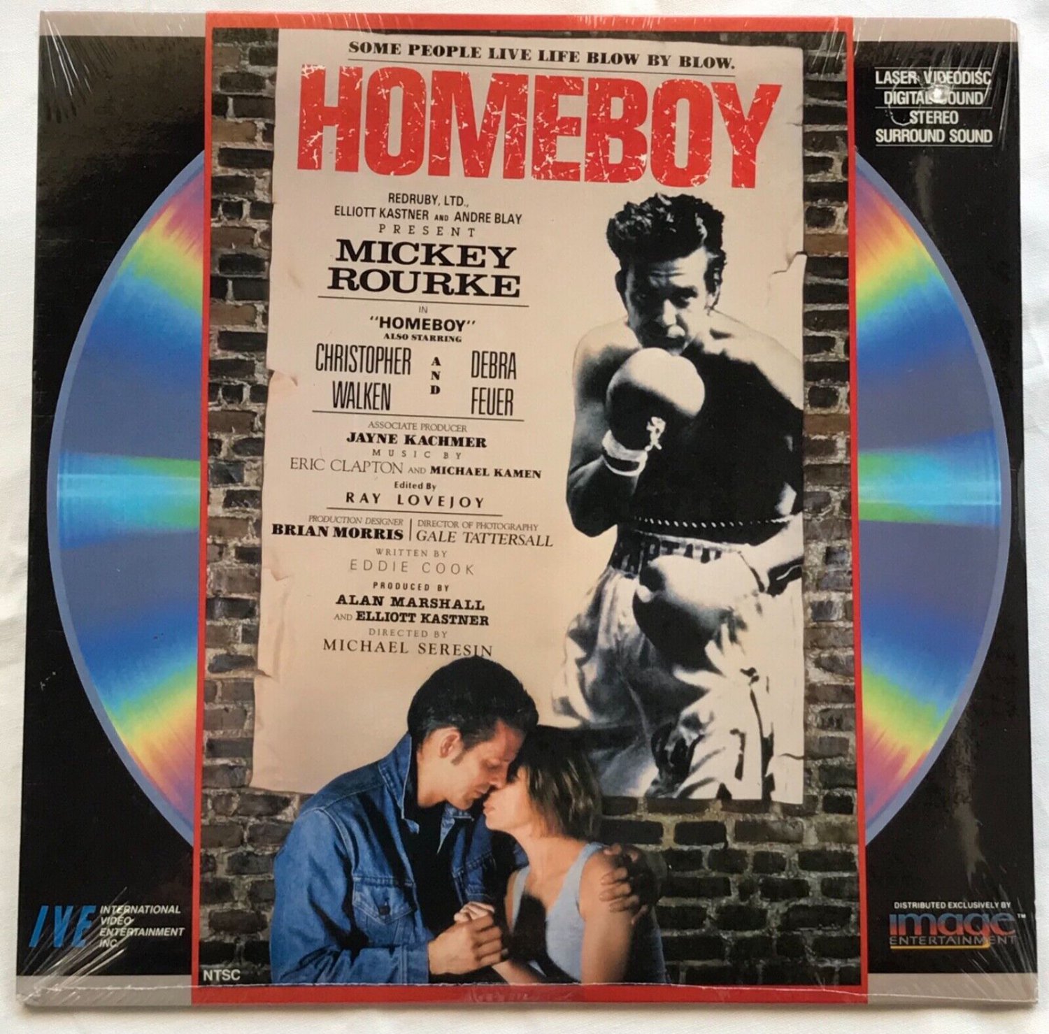 New Homeboy Laserdisc Christopher Walken Rourke IVE 1989 Still Sealed Holepunch