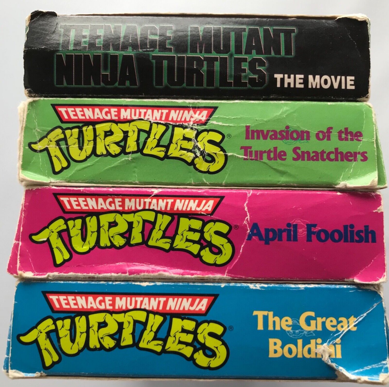 Teenage Mutant Ninja Turtles TMNT VHS tapes (4) Burger King KIDS CLUB Movie