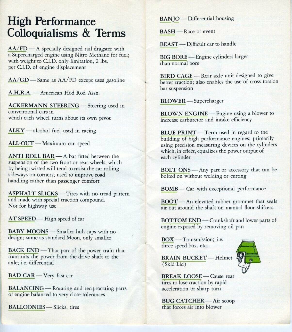 1970 Goodyear Tach Talk Muscle Car Booklet Brochure Dictionary of Car ...