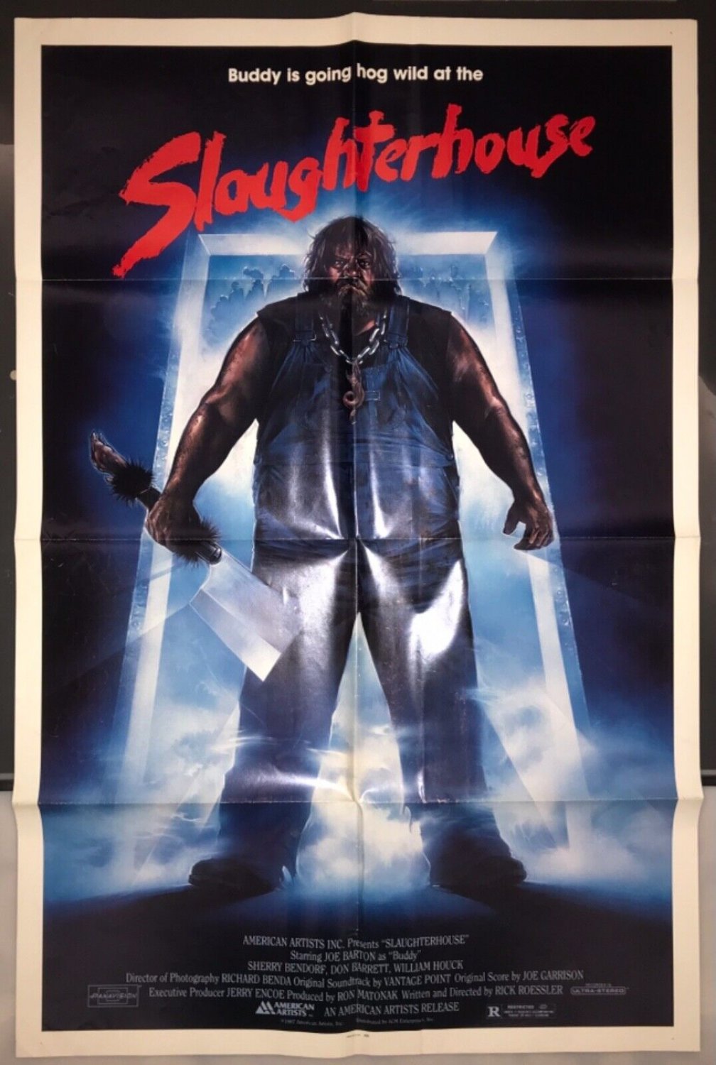 SLAUGHTERHOUSE One Sheet Movie Poster 1987 HORROR Joe Barton US ...
