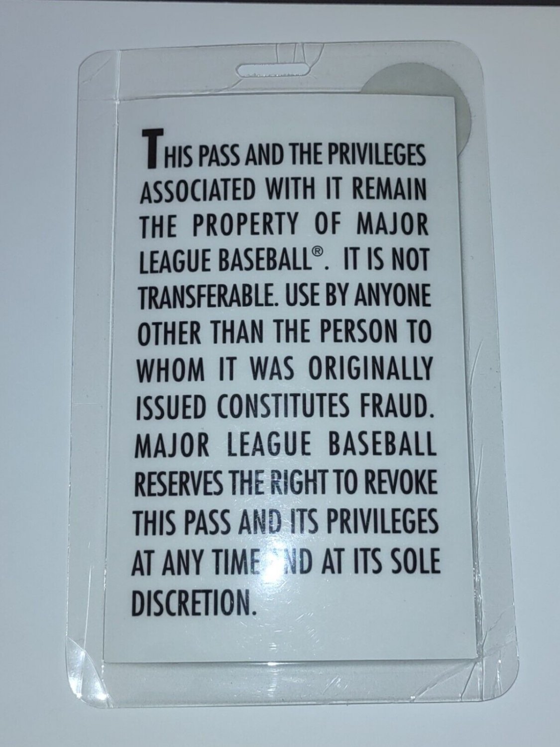 Steve Avery All-Star Game Fanfest VIP laminated pass Score Pinnacle ...