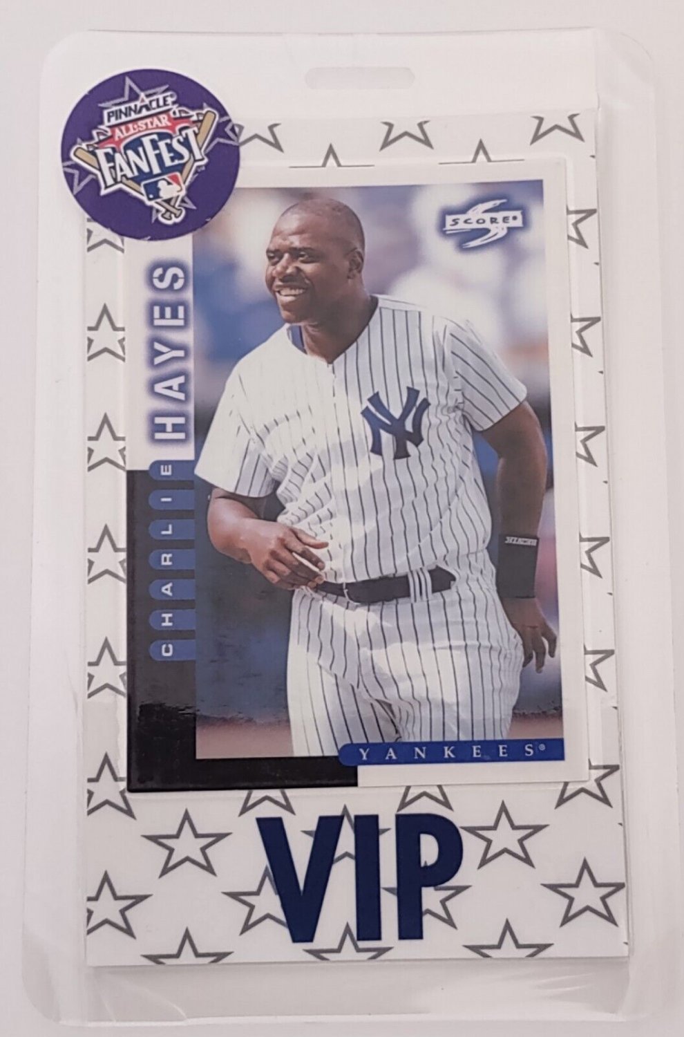 Charlie Hayes All-Star Game Fanfest VIP laminated pass Score Pinnacle ...