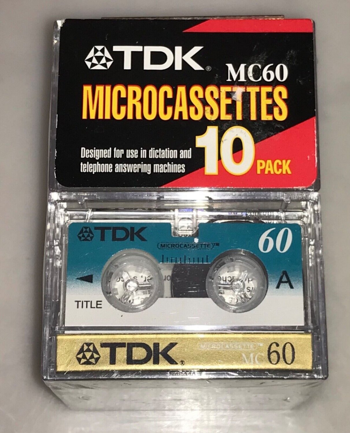 TDK MC60 10 pack microcassette blank tapes NEW & SEALED Made in JAPAN